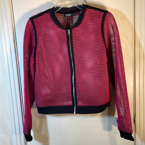 a.n.a | Jackets & Coats | Ana Pink With Black Trim Net Jacket Size Pl ...